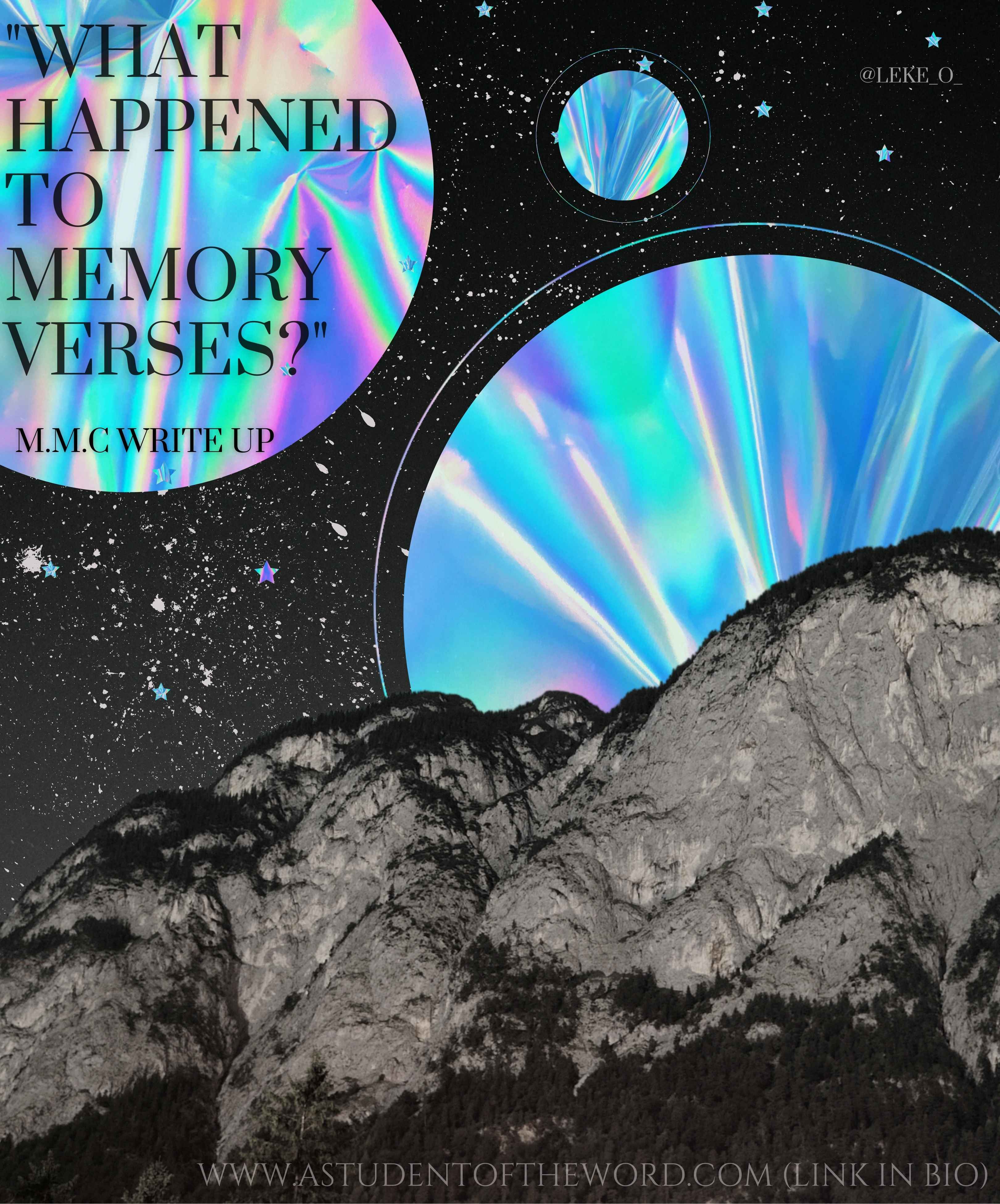 “WHAT HAPPENED TO MEMORY VERSES?” – My Sunday Skl